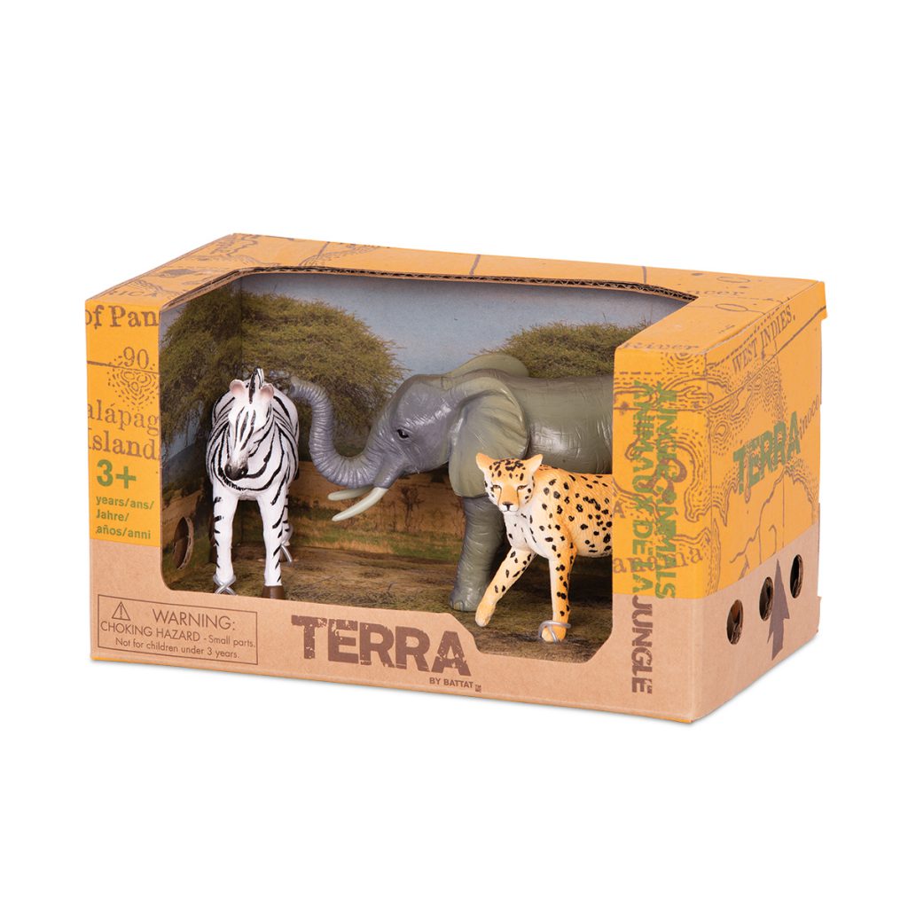 Jungle Animals – Zebra, Elephant, Cheetah – Terra by Battat